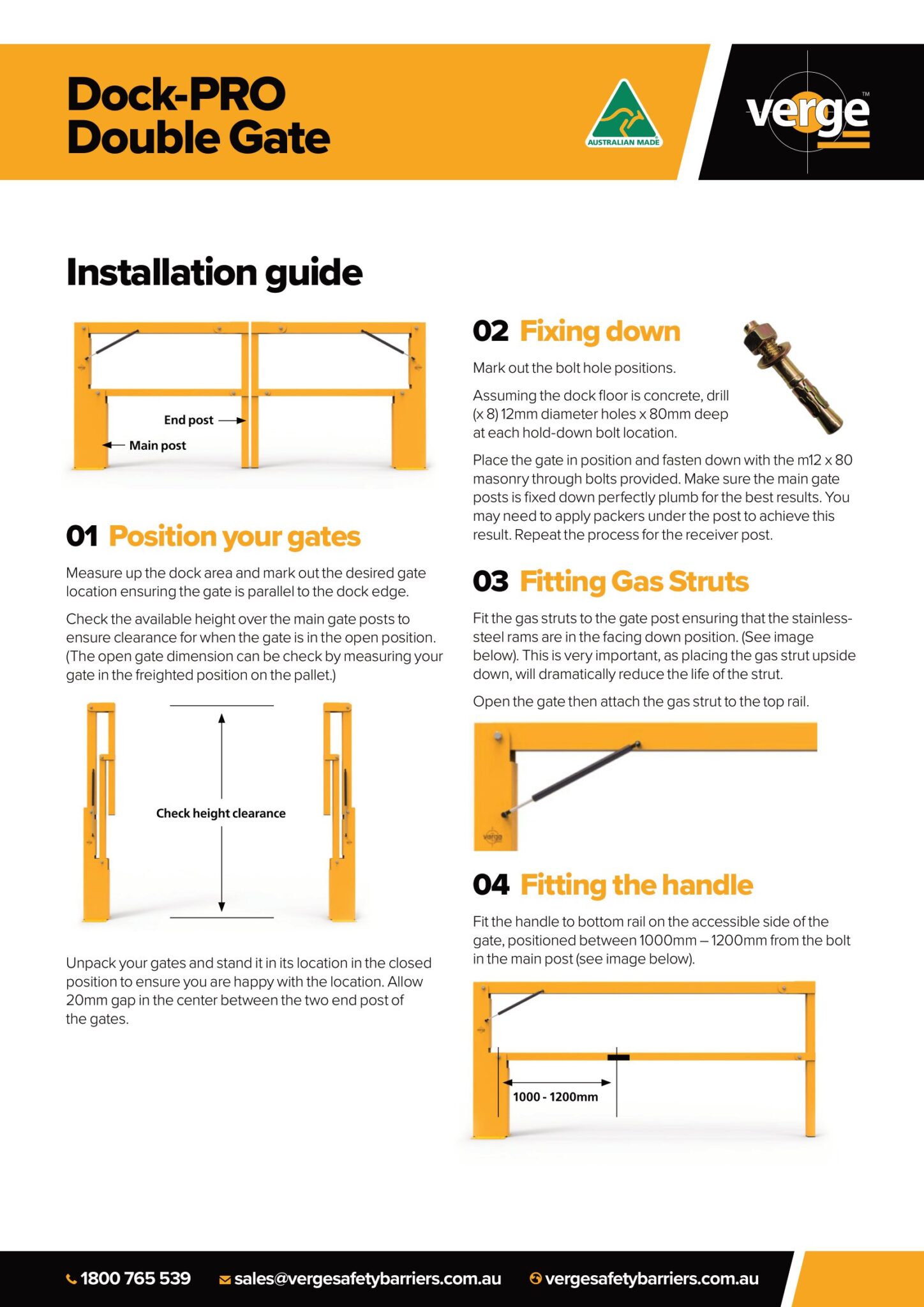 Dock-PRO Safety Gate For Loading Docks Verge Safety Barriers