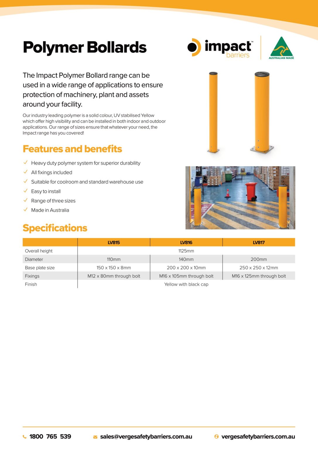 Bollards | Verge Safety Barriers | Melrose Park, NSW